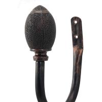 China Electroplating Pattern 35mm Elliptical Pointed Curtain Hook Extenders for sale