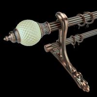 China Customized Twist Pipe Curtain Rods Cubicle Anodized Contracted Brass for sale