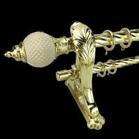 China Customized Twist Pipe Curtain Rods Cubicle Anodized Contracted Brass for sale