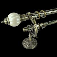 China Morocco 1.5m Crystal 3m Pipe Curtain Rods Set For Bedroom for sale
