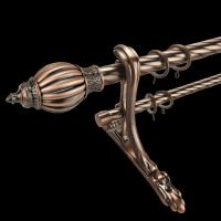 China 0.5MM Window Curtain Rods Contracted Brass Zinc Alloy Finial for sale