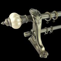 China 16mm Double Holder Pipe Curtain Rods Aluminum Alloy Pole Finials for sale