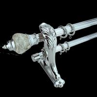 China Crystal Glass Double Ended Air Stainless Steel Curtain Tube for sale