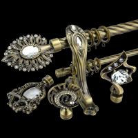 China 1.0mm Muslim Style Head Russia Metal Curtain Rods for sale