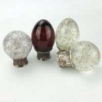 China Oval Egg Crystal Head Family Double Tube Curtain Rods for sale