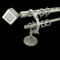 China 300cm Twisted Pipe Metal Curtain Rod Sets For Home for sale
