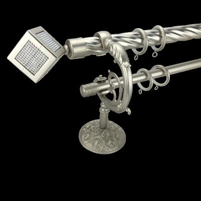 China 300cm Twisted Pipe Metal Curtain Rod Sets For Home for sale