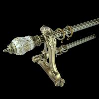 China Muslim Carved Russian 0.4mm Double Tube Curtain Rods for sale