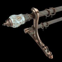 China Muslim Carved Russian 0.4mm Double Tube Curtain Rods for sale