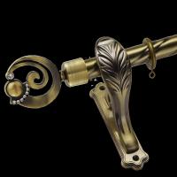 China Bedroom 105.8 G Double End Hollow Out Brass Curtain Rods for sale