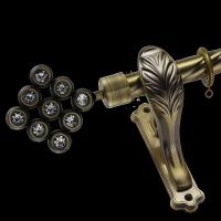 China Bedroom 105.8 G Double End Hollow Out Brass Curtain Rods for sale