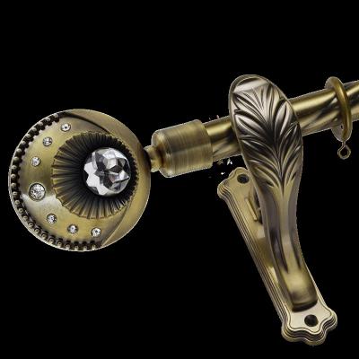 China Bedroom 105.8 G Double End Hollow Out Brass Curtain Rods for sale