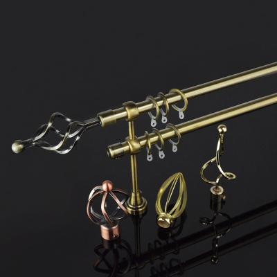 China Hollow Out Multi Shaped 300cm Copper Pipe Curtain Pole for sale