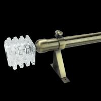 China 60cm Polygonal  SS Double End Pipe Curtain Rods for sale