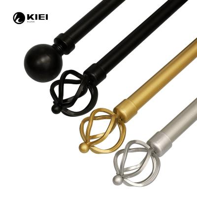 China 16mm Black Telescopic Pipe Curtain Rods BKS SN Color for sale