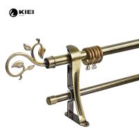 China 25/19MM Patterned Iron Pipe Curtain Rod For House Decoration for sale