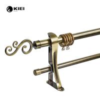 China 25/19MM Patterned Iron Pipe Curtain Rod For House Decoration for sale