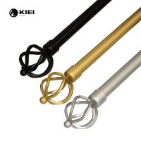 China 28/25 MM Extendable Iron Pipe Curtain Rods For Bedroom Decoration for sale