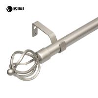 China Extendable Iron Pipe Curtain Rods With 28/25MM Diameter Home Decoration for sale