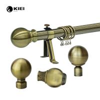 China Home Decor 28mm Metal Curtain Pole With Ball Finials for sale