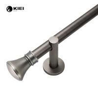 China Simple Finials Pipe Curtain Rods Set Aluminum Alloy Material for sale