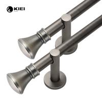 China Simple Finials Pipe Curtain Rods Set Aluminum Alloy Material for sale