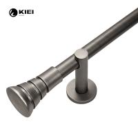 China Conical Shape Pipe Curtain Rods 0.5MM Thickness Matt Black Color for sale