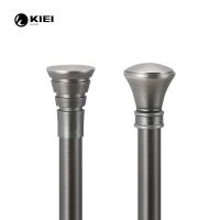 China Conical Shape Pipe Curtain Rods 0.5MM Thickness Matt Black Color for sale