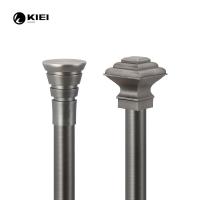 China Conical Shape Pipe Curtain Rods 0.5MM Thickness Matt Black Color for sale