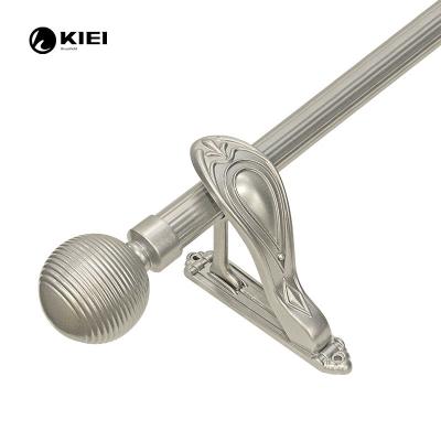 China Metal Material 28MM Curtain Rods With Sigle Barcket For House Decor for sale
