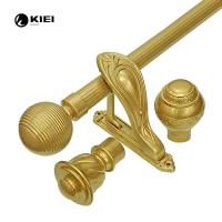 China 28MM Metal Pipe Curtain Pole Gold Color For Indoor Decor for sale