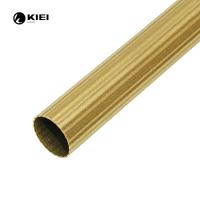 China 28MM Metal Pipe Curtain Pole Gold Color For Indoor Decor for sale