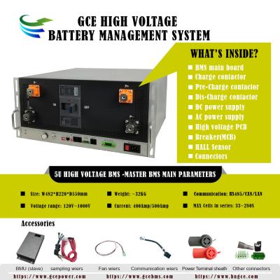 China 160S512V 400A high voltage BMS(HV BMS) Lithium BMS Battery Management System BMS For BESS UPS Solar LiFePo4 Lithium Battery ESS for sale