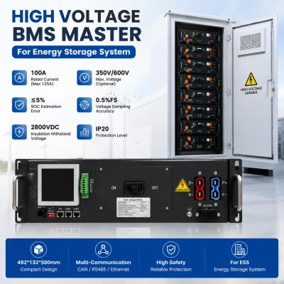 China HGCE High Voltage BMS 120V-750v125A  Lithium Battery Management System for ESS Energy Storage Battery Pack CAN RS485 Communication for sale