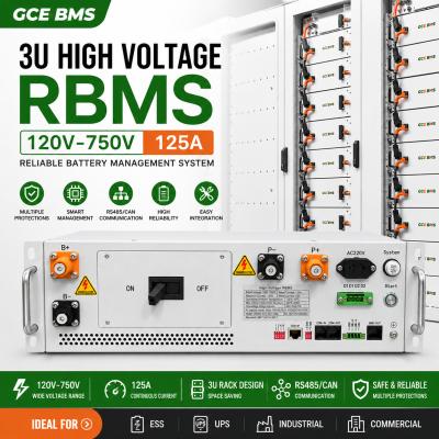 China 192S614.4V 125A GCE BMS high voltage BMS(HV BMS) With CAN/RS485 Interface For Lithium Battery Of UPS Sloar Energy Storage System for sale