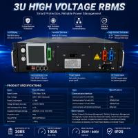 China BMS High Voltage 3U RBMS 30S-208S Battery Management System for Microgrid PV ESS Grid Storage and Battery Systems for sale