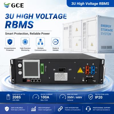 China BMS High Voltage 3U RBMS 100A Battery Management System for C&I Energy Storage Peak Shaving Load Shifting BESS for sale