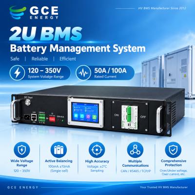 China GCE 60S 64S 192v 204.8V 50A 100A Integrated High Voltage BMS Lifepo cells BMSWith Casebox Support Controlled Balance For ESS/UPS for sale