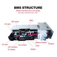 China Integrated 40s Bms For Lifepo4 Battery 128V 100A 50A Canbus Rs485 for sale