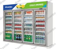 China Upright 4 Door Commercial Display Drink Fridge 1000L SS304 Material for sale