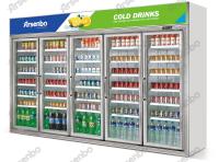 China Upright 4 Door Commercial Display Drink Fridge 1000L SS304 Material for sale