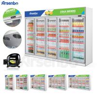 China Upright 4 Door Commercial Display Drink Fridge 1000L SS304 Material for sale