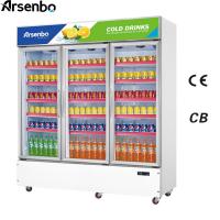 China EMC 420W Commercial Beverage Refrigerator Painted Metal Material for sale