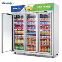 China 110V 60Hz Commercial Cold Drink Fridge , Luster Plate Retail Beverage Refrigerator for sale
