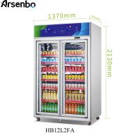 China 110V 60Hz Commercial Cold Drink Fridge , Luster Plate Retail Beverage Refrigerator for sale