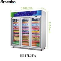 China 110V 60Hz Commercial Cold Drink Fridge , Luster Plate Retail Beverage Refrigerator for sale