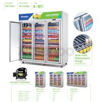 China 110V 60Hz Commercial Cold Drink Fridge , Luster Plate Retail Beverage Refrigerator for sale