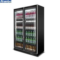 China Supermarket Commercial Beverage Refrigerator Vertical Height 1965mm for sale