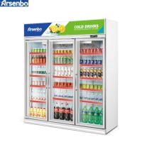 China 320W Glass Front Commercial Beverage Refrigerator Microcomputer Classic Type for sale
