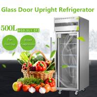China SS304 110V Glass Door Refrigerator Freezer , Multipurpose Double Fridge Freezer for sale